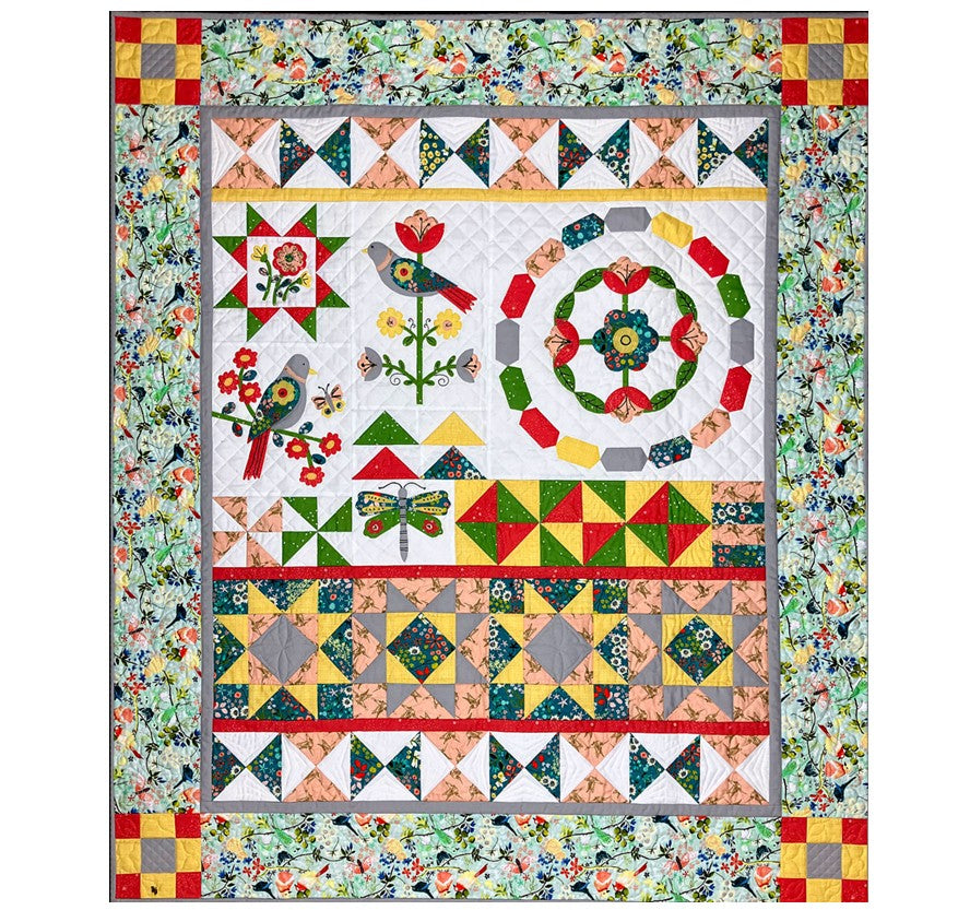 Songbird's Garden Quilt Fabric Kit | The Art of Home - Jacquelynne Steves