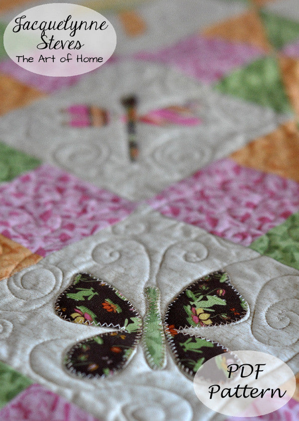 Flutterby Quilt Pattern Digital Download - Butterfly Design | The Art ...
